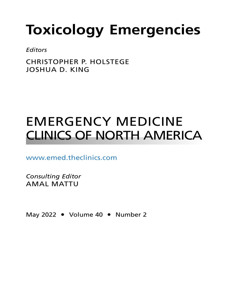 Toxicology Emergencies in Medicine | PDF