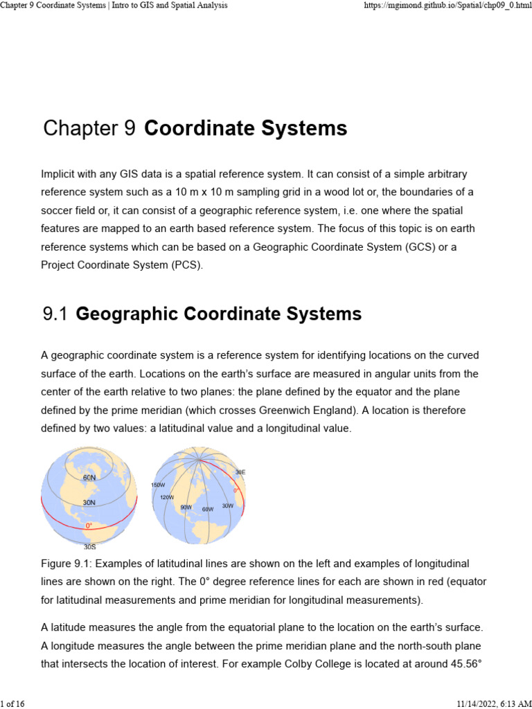 Geographic Coordinate Systems Explained | PDF | Latitude | Geodesy