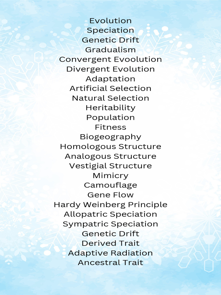 Key Concepts in Evolutionary Biology | PDF