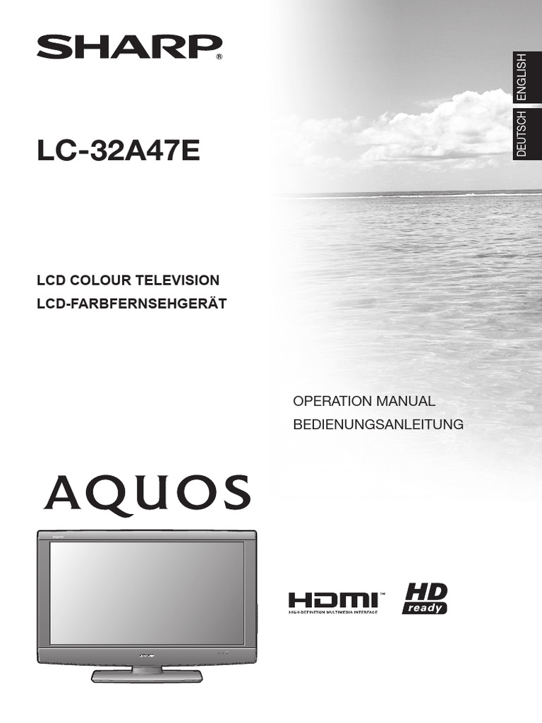 SHARP LCD TV Operation Manual | PDF | Electrical Connector ...