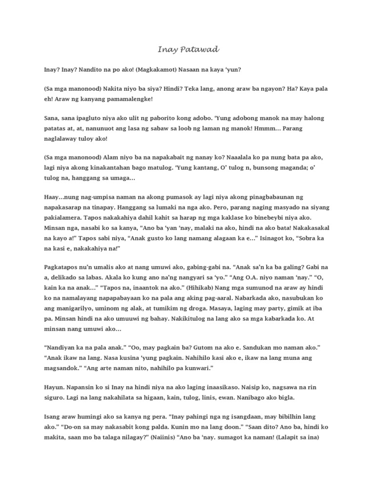 Inay Patawad | PDF