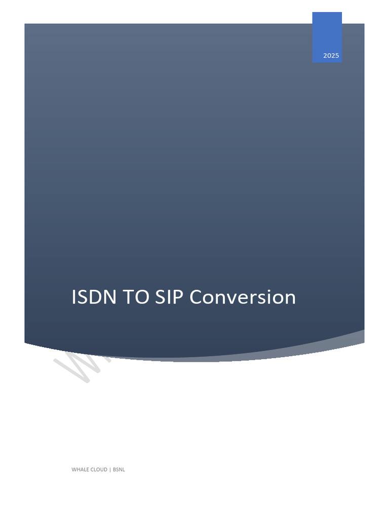 ISDN TO SIP Conversion Order flow | PDF | Session Initiation Protocol | Virtual Private Network