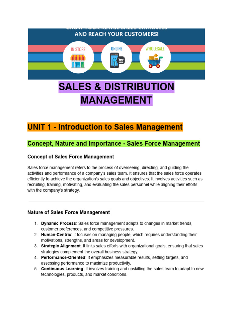 Sales & Distribution Management | PDF | Cost Of Living | Sales