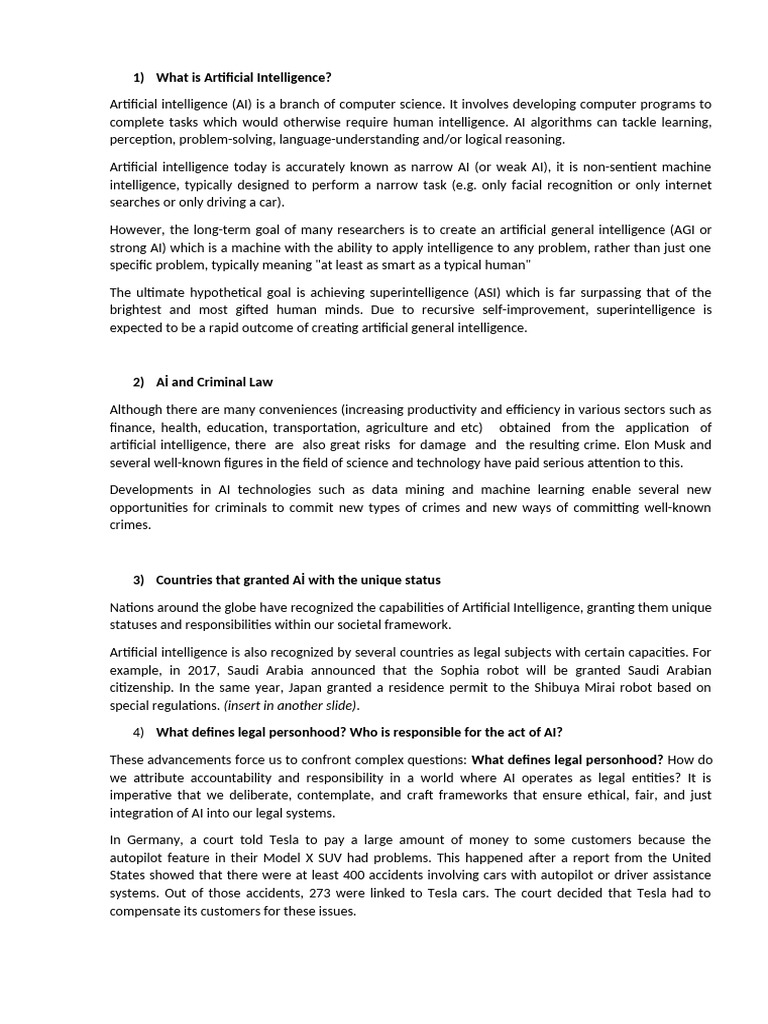 Artificial Intelligence (Speech For | PDF | Artificial Intelligence ...