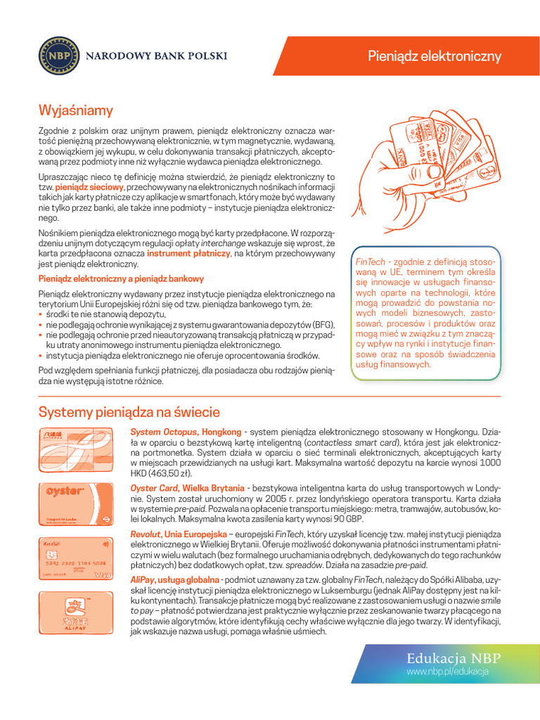 Pieniadz Elektroniczny Biznes | PDF