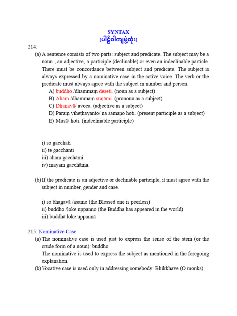 SYNTAX-1 | PDF | Subject (Grammar) | Noun