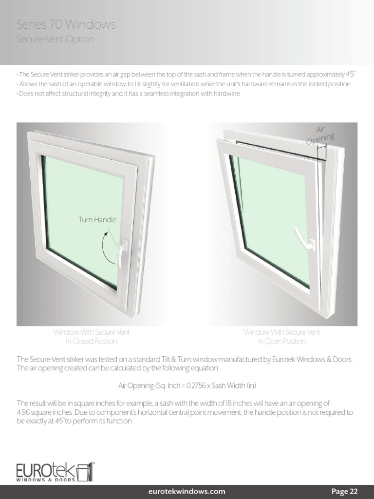 Secure-Vent Windows: Airflow Solution | PDF