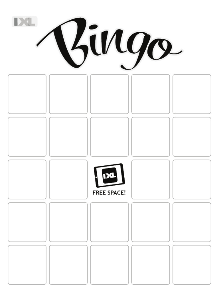 IXL Bingo BW | PDF