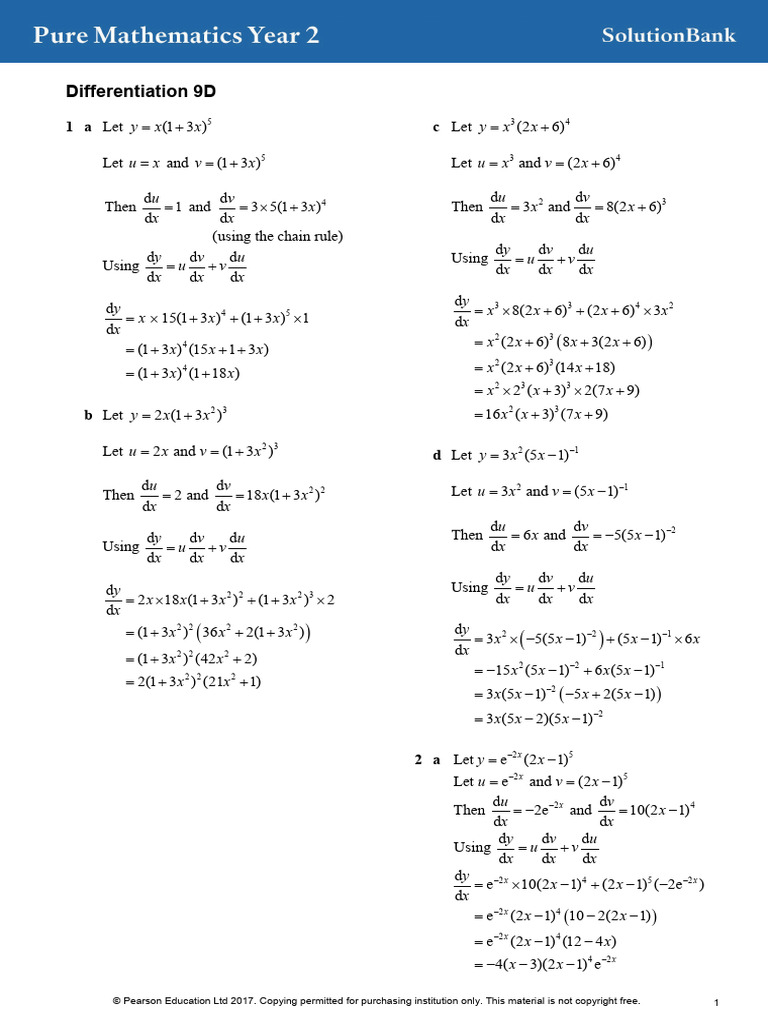 Alevelsb p2 Ex9d | PDF | Mathematical Concepts | Analysis
