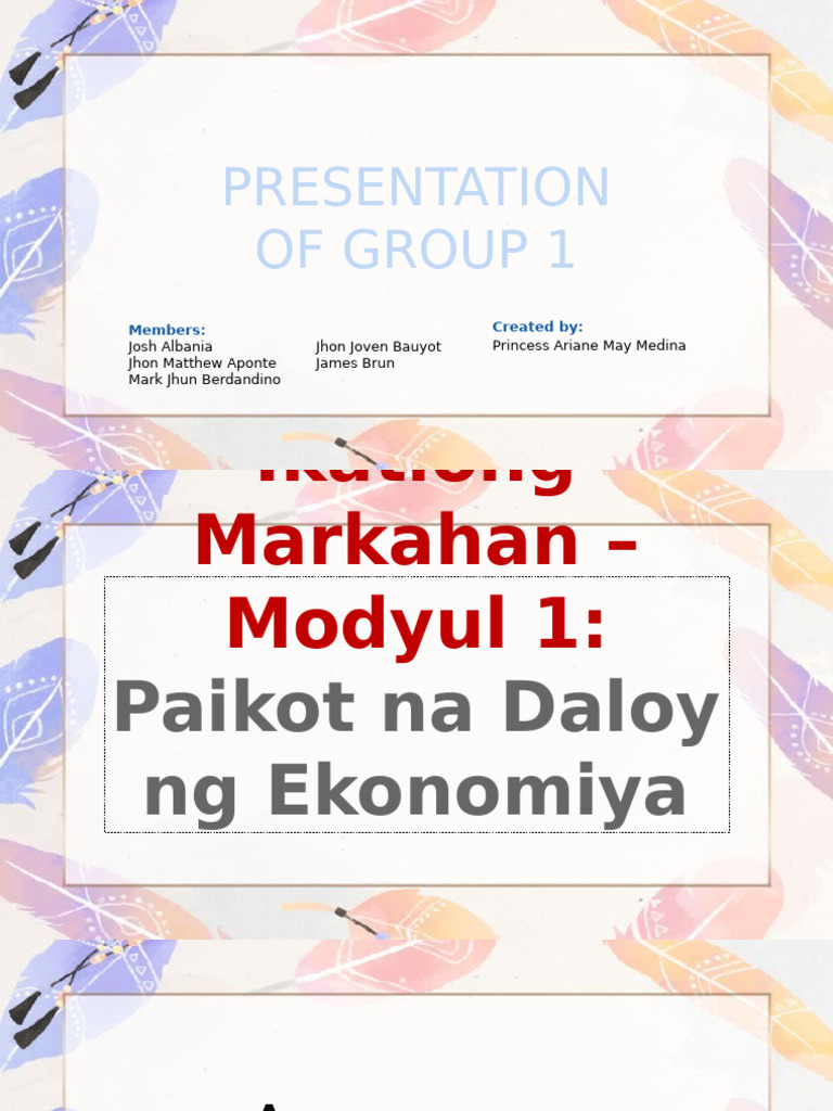 Presentation of Group 1 | PDF