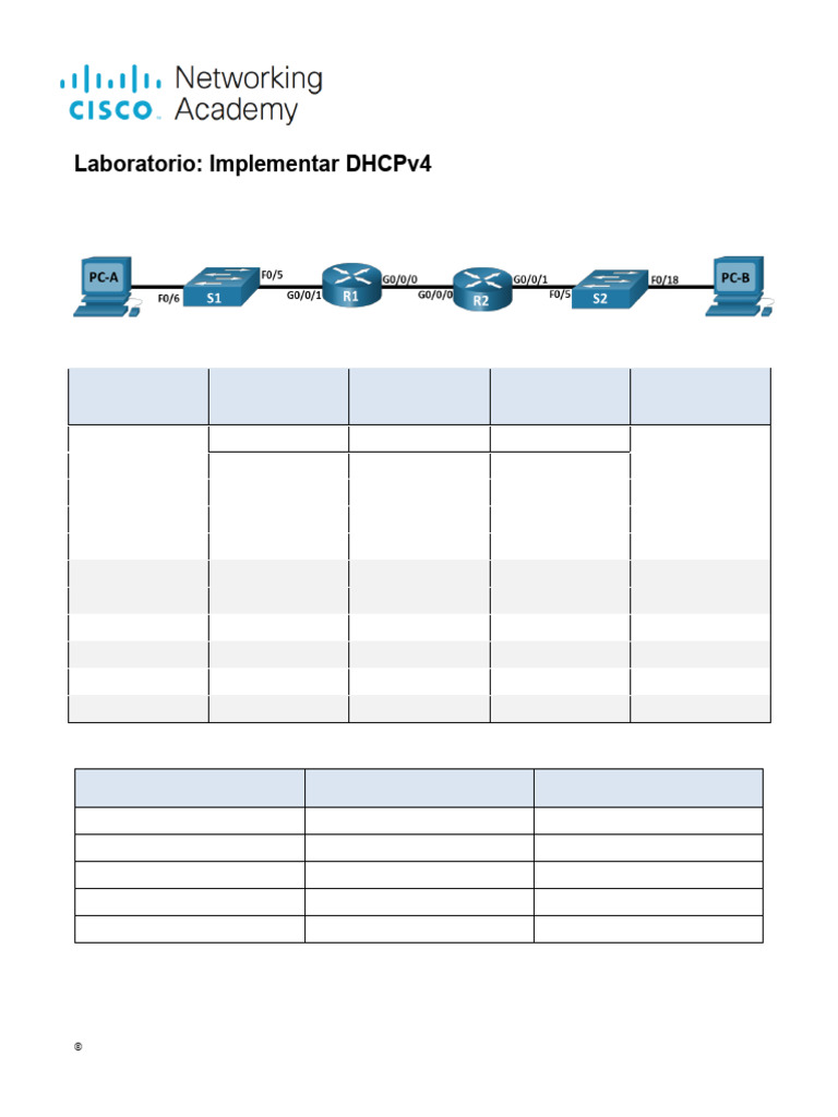 Implement DHCPv4 | PDF | Dirección IP | Enrutador (Computación)