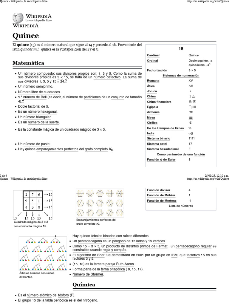 Quince - Wikipedia, La Enciclopedia Libre | PDF | infinito ...