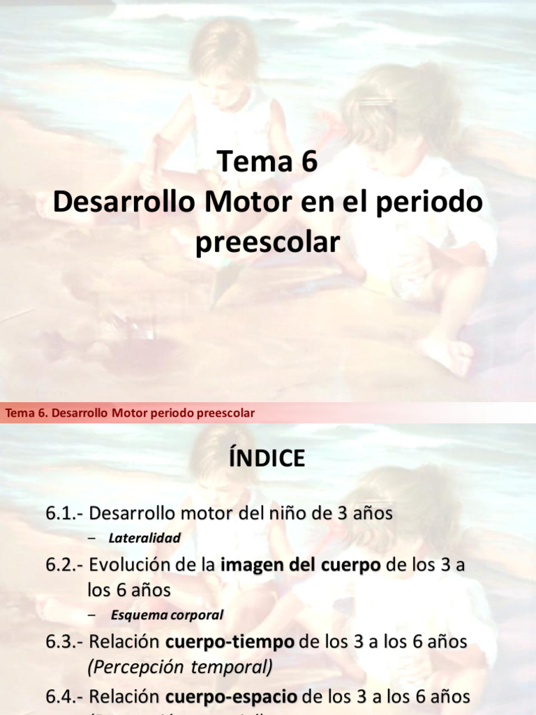 Tema 6 Aprendizaje y Desarrollo Motor | PDF | Educación de la primera infancia | Ritmo