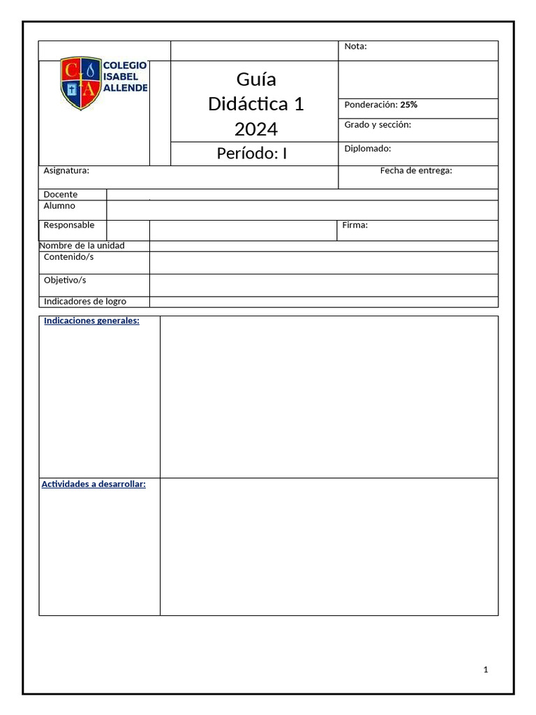 Formato Guía 1 | PDF