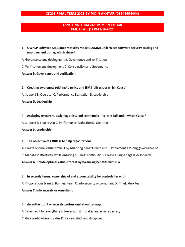 CS205 FINAL TERM 2024 BY MOIN AKHTAR (1) | PDF | Security | Computer ... CS205 FINAL TERM 2024 BY MOIN AKHTAR (1) | PDF | Security | Computer ...