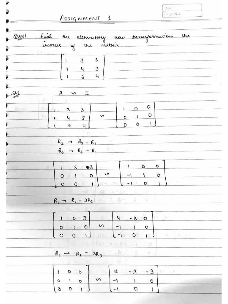 Maths Assignment 1 | PDF