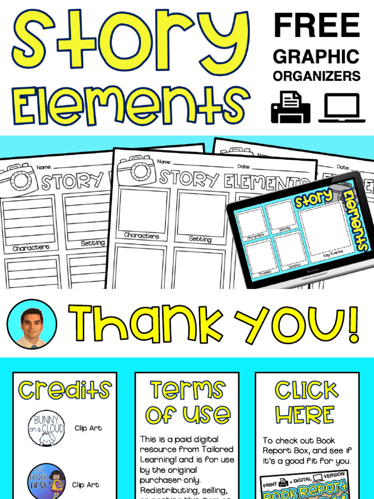 StoryElementsGraphicOrganizersFREEPRINTDIGITALGoogleSlides 1 | PDF