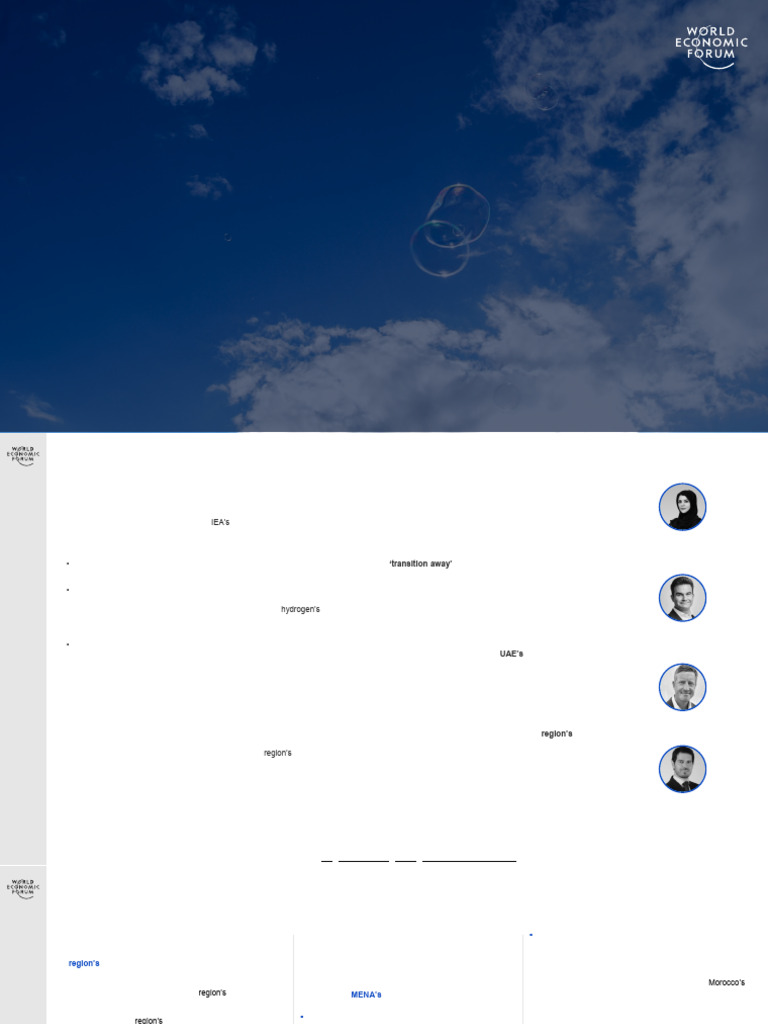 WEF Enabling Measures Roadmap For Low Carbon Hydrogen in The Middle East and North Africa 2023 ...
