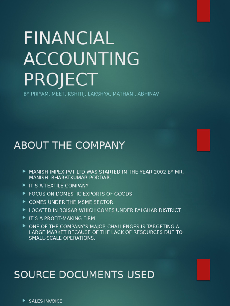 Financial Accounting Project Overview | PDF