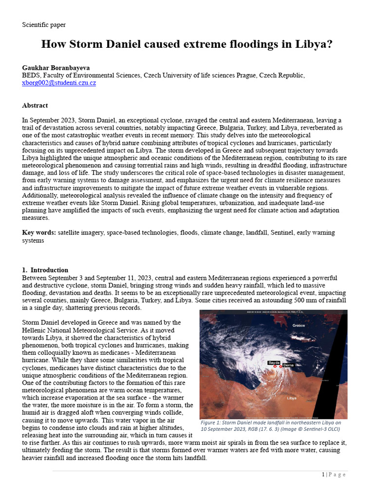 Storm Daniel | PDF | Tropical Cyclones | Sea Surface Temperature