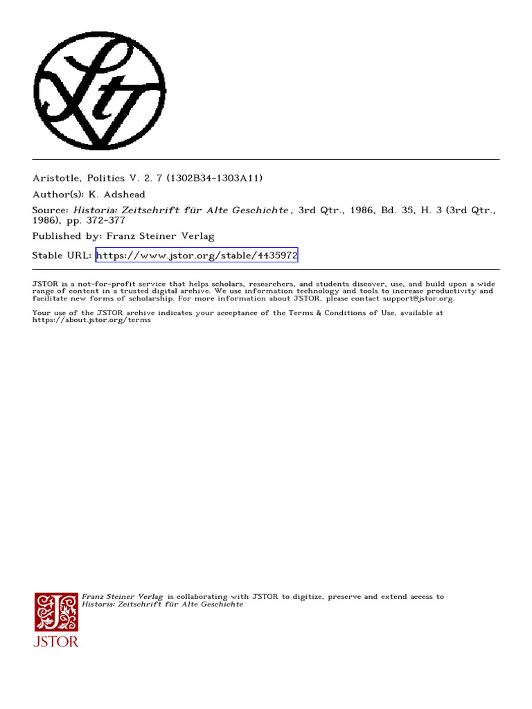 Adshead. Democracia Gradual en Argos Tras Sepea | PDF | Democracy ...