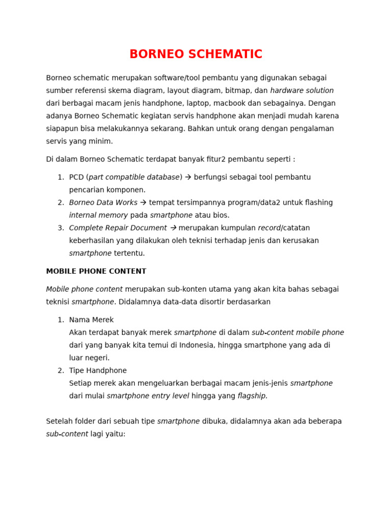 Borneo Schematic | PDF