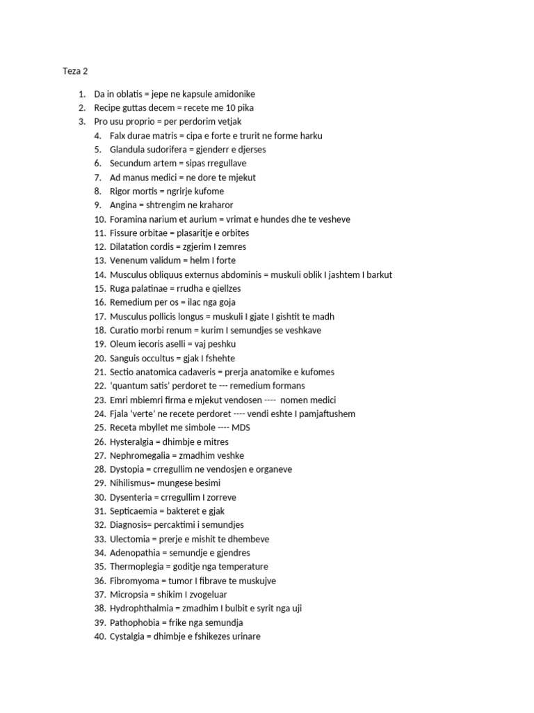 Teza 2 latinisht | PDF