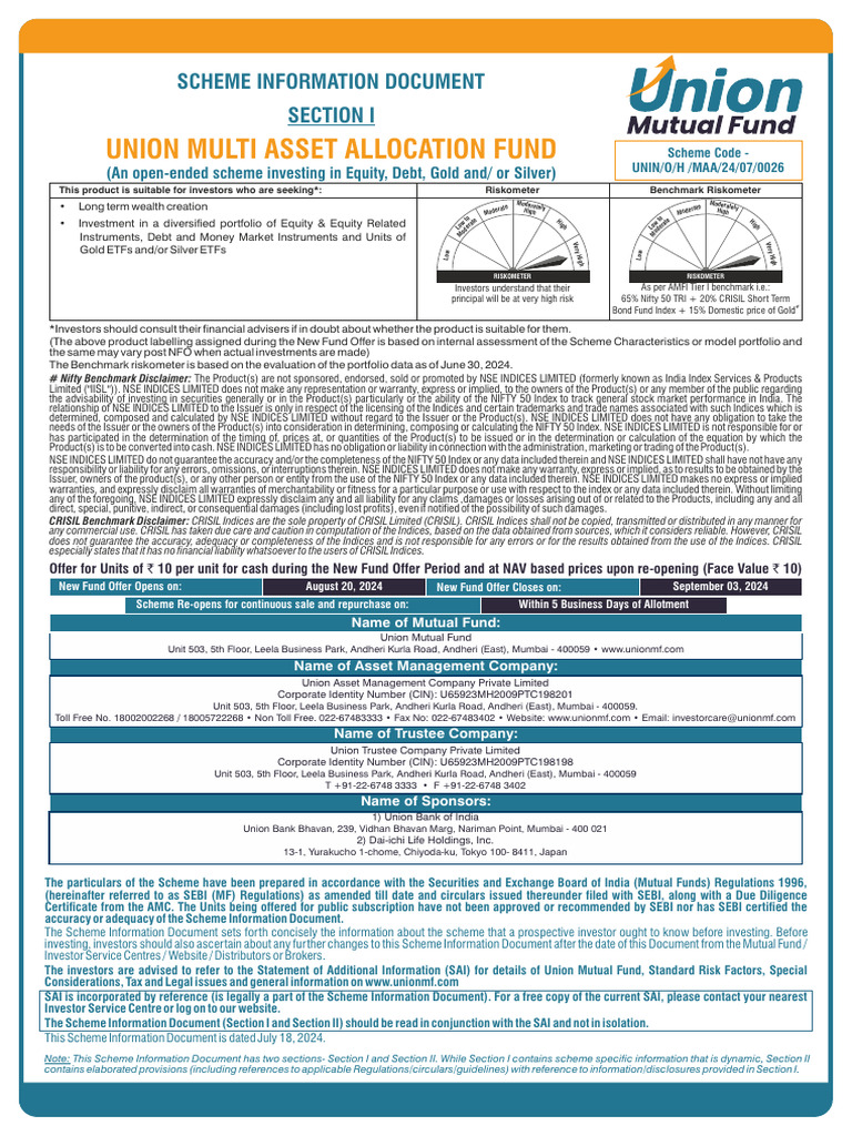 Union-Multi-Asset | PDF | Securities (Finance) | Exchange Traded Fund