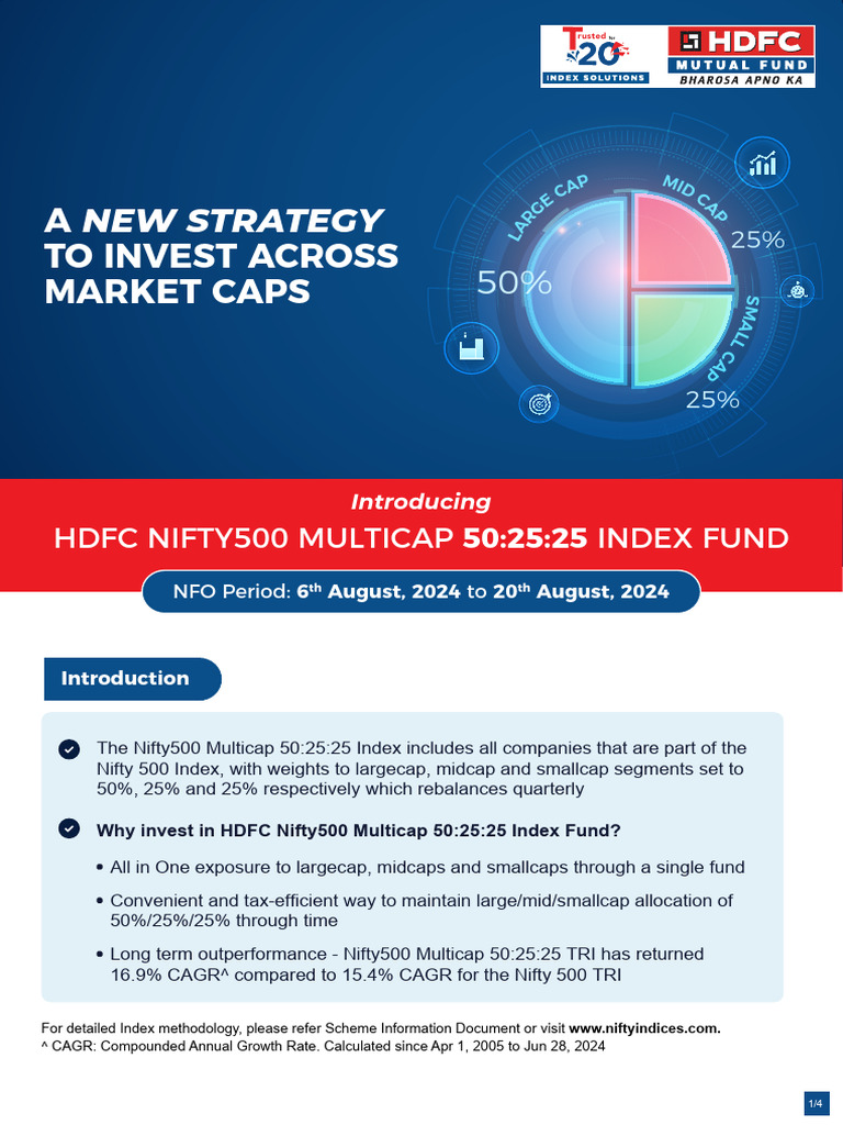HDFC Nifty500 Multicap 50-25-25 Index Fund_Leaflet | PDF | Stock Market ...
