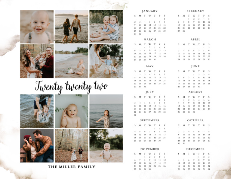 Collage Family Photo 2022 Wall Calendar | PDF