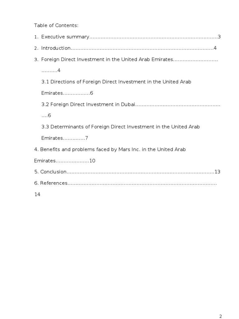 FDI in The UAE | PDF | Foreign Direct Investment | United Arab Emirates