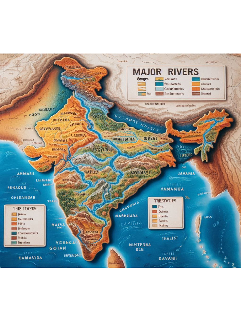 Major Rivers of India | PDF