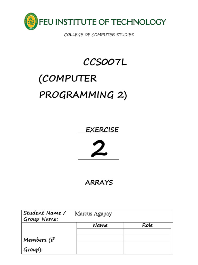 Agapay TN08 M2-Forma Arrays | PDF | Computer Programming | Computing