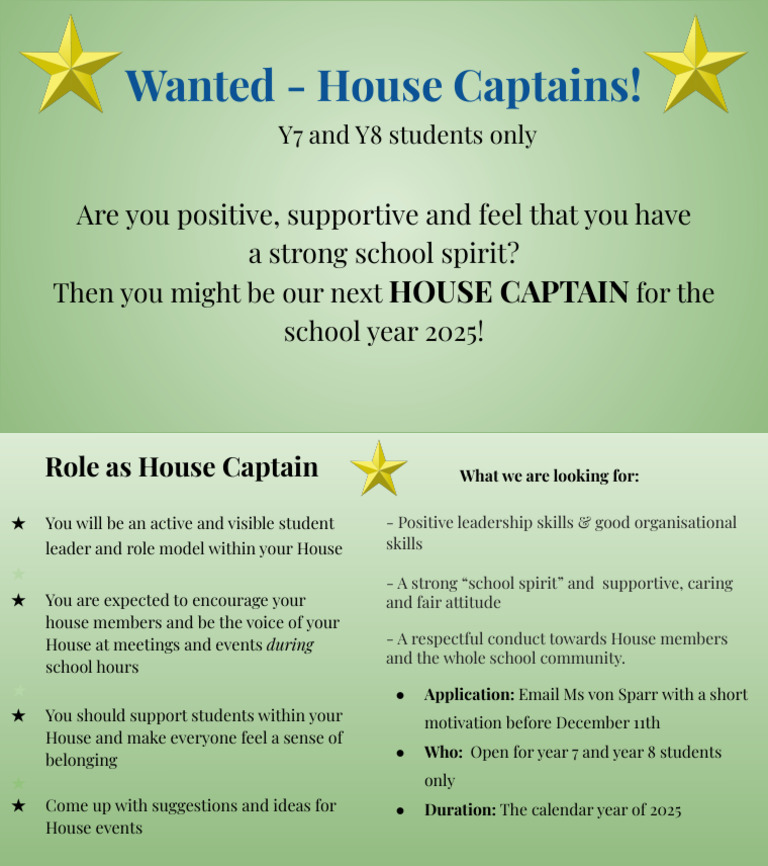 House Captains (2) | PDF