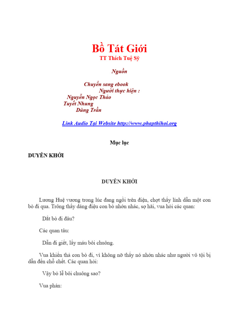 Du Gia Bo Tat Gioi TT Thich Tue Sy | PDF