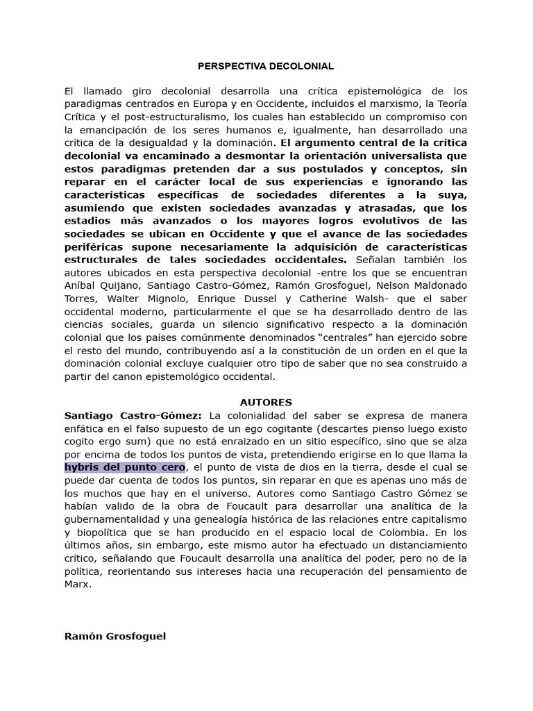 Perspectiva Decolonial | PDF | Martin Heidegger | Epistemología