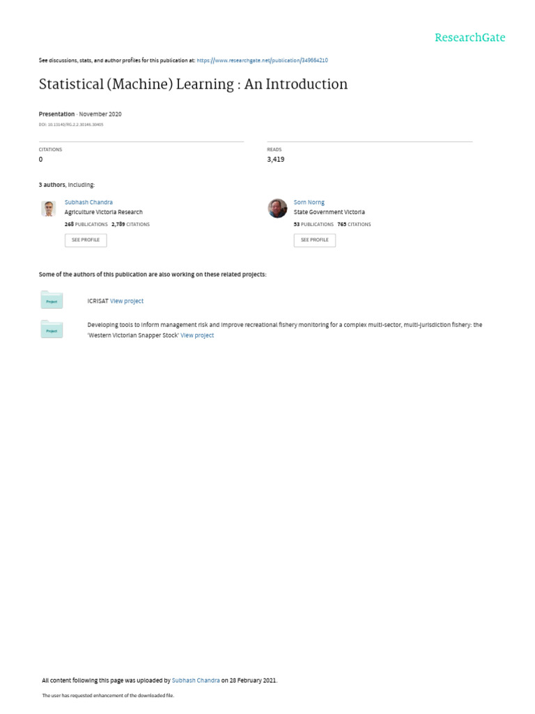 BTMMeeting25Nov2020 StatisticalLearning | PDF | Mean Squared Error | Regression Analysis