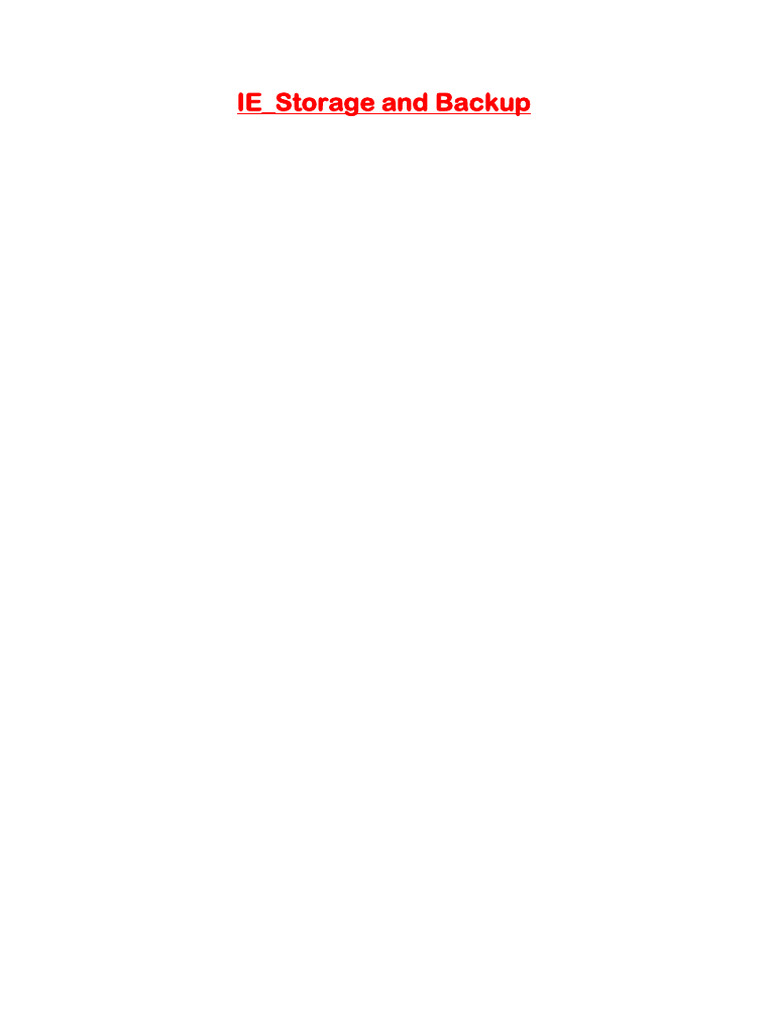 IE_Storage and Backup All Questions | PDF | Backup | Computer Data Storage