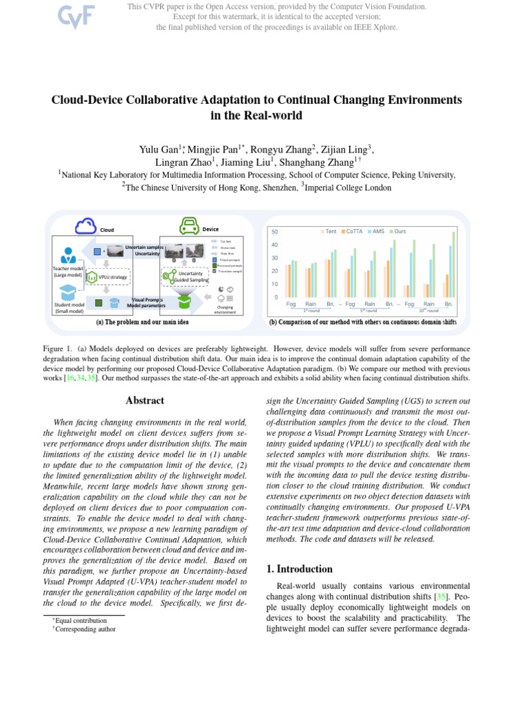 Pan Cloud-Device Collaborative Adaptation To Continual Changing Environments in The Real-World ...
