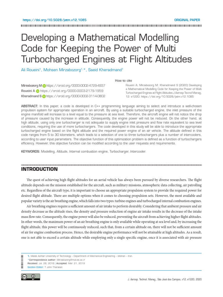 2175-9146-jatm-12-e1220 | PDF | Turbocharger | Mathematical Optimization