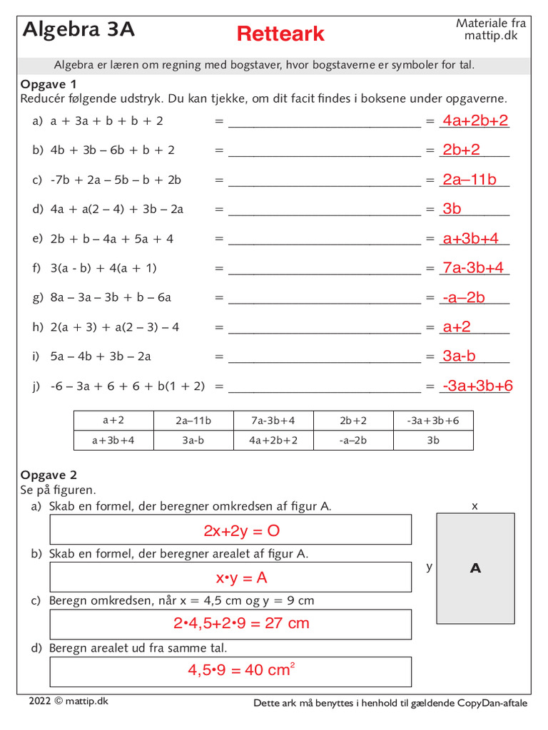 Algebra 3A+3B Kopiark Rettearkcdr | PDF