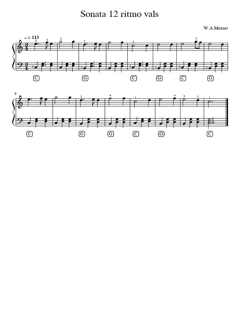 Sonata 12 Ritmo Vals | PDF