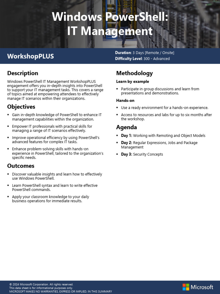 Workshops - Windows PowerShell IT Management | PDF | Microsoft | Regular Expression