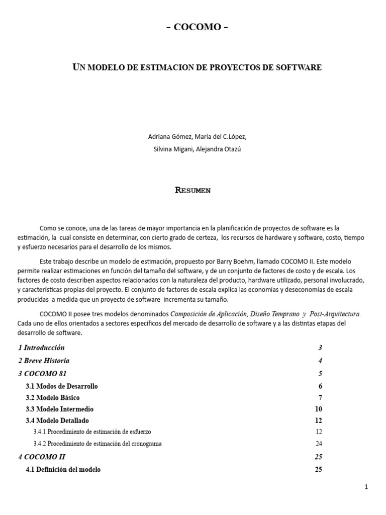 Cocomo 2 | PDF | Software | Ingeniería de software