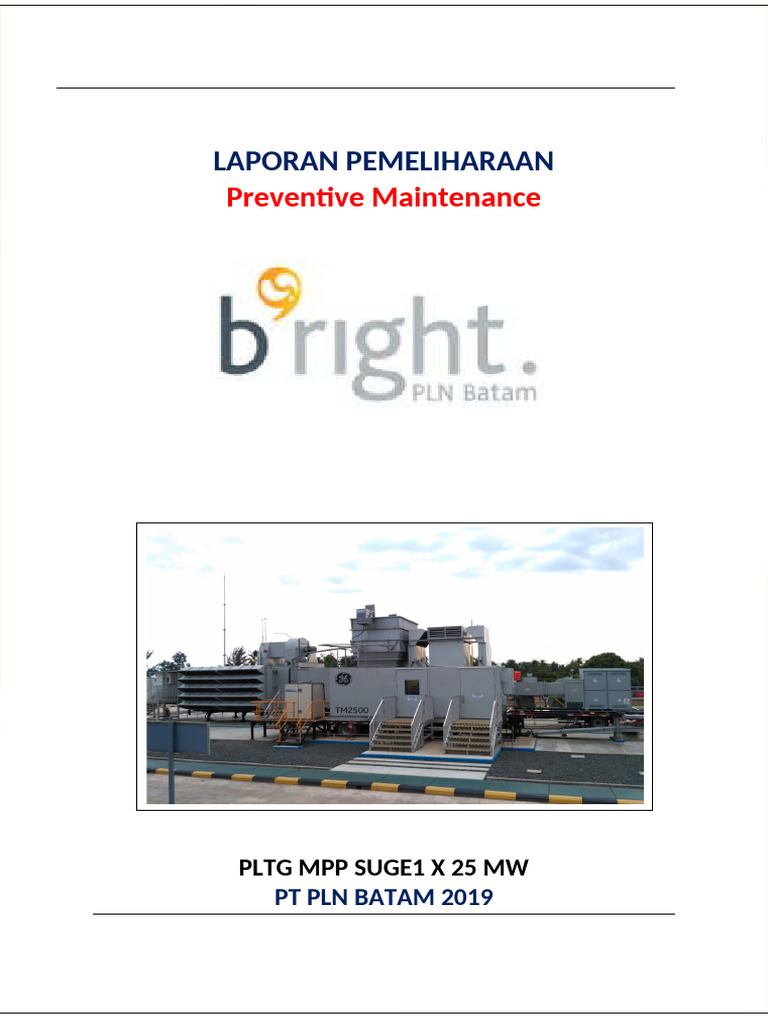 LAPORAN PEMELIHARAAN PREVENTIVE(4_12_2019) | PDF