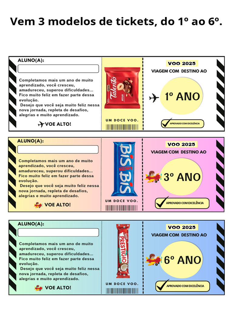 Ticket Voo - Próximo Ano 2025 | PDF | Aprendizado