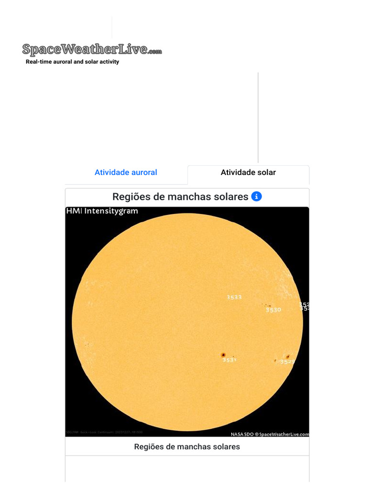 Atividade Solar e Auroral Atual | PDF | Sistema Solar | Astronomia