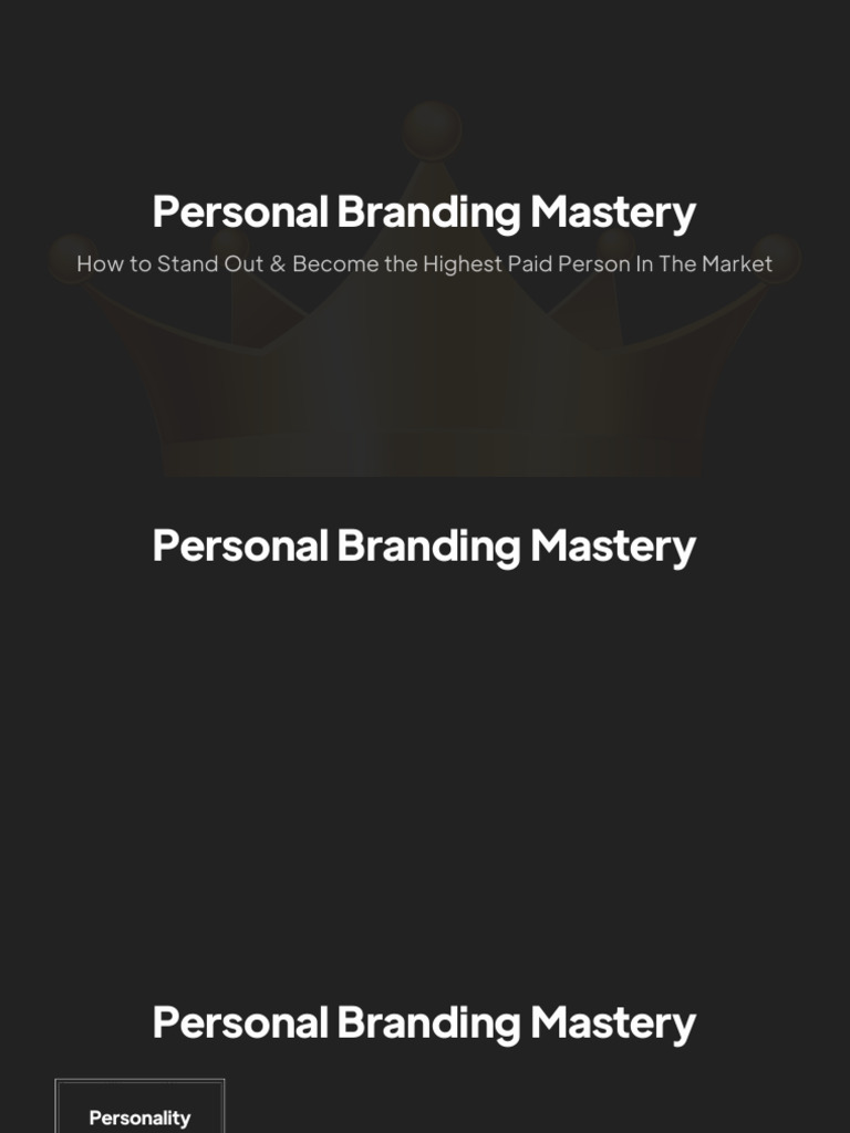 Mastering Personal Branding Strategies | PDF | Credibility | Brand