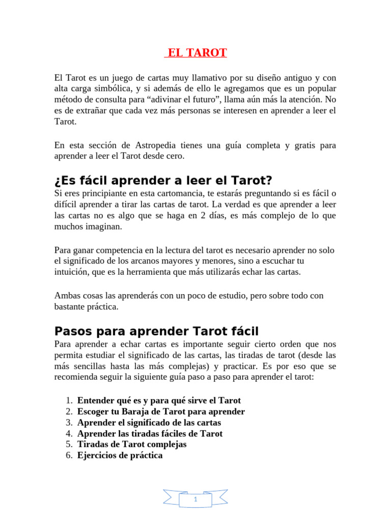 El Tarot Es Un Juego de Cartas Muy Llamativo Por Su Diseño Antiguo y ...