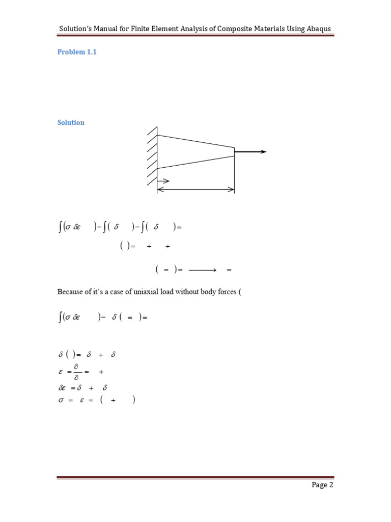 Solutions For Finite Element Analysis Of Composite Materials Using Abaqus Ever J Barbero